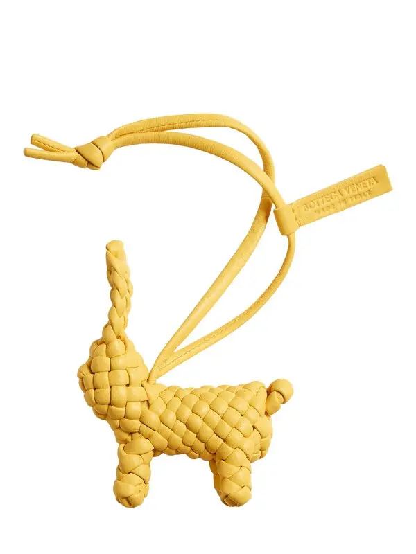 Bottega Veneta Leather Rabbit Charm - Yellow