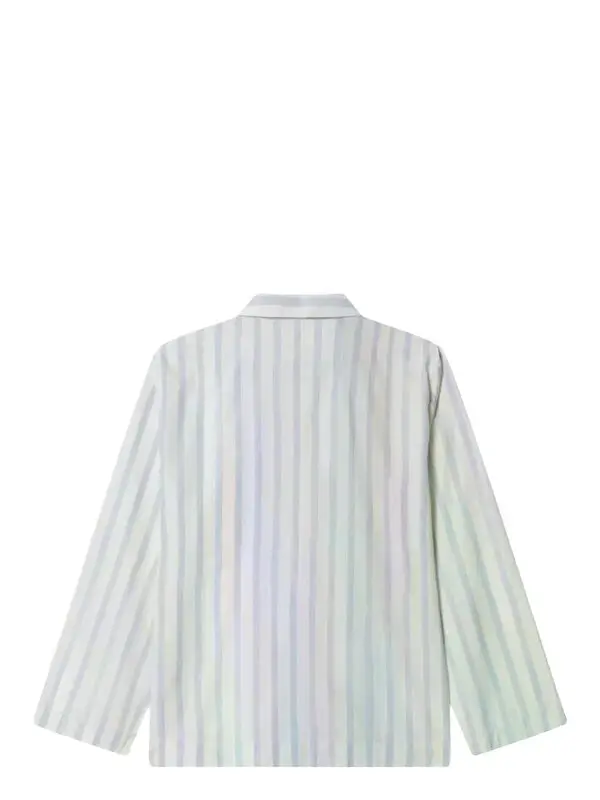 TEKLA Striped Pajama Shirt - White