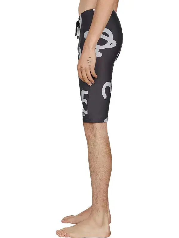 VIVIENNE WESTWOOD Printed Swim Shorts - Black