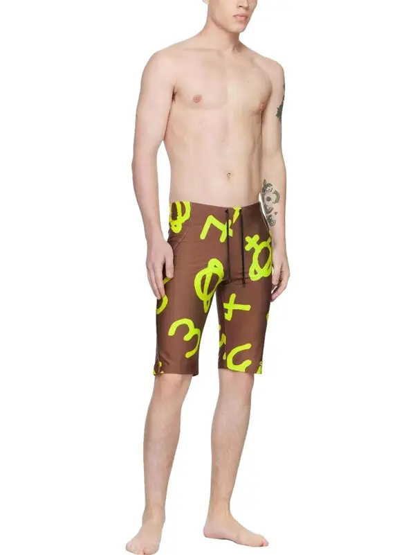 VIVIENNE WESTWOOD Printed Swim Shorts - Brown