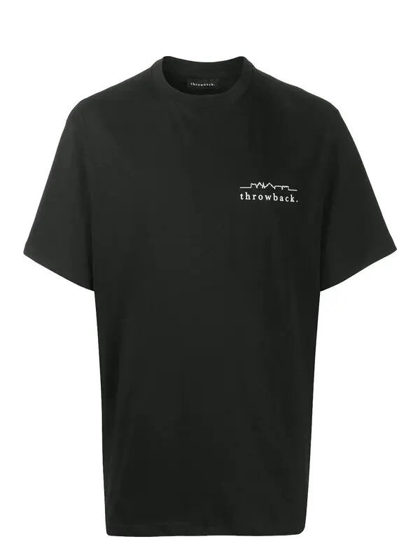 THROWBACK. Logo-print Boxy T-shirt - Black