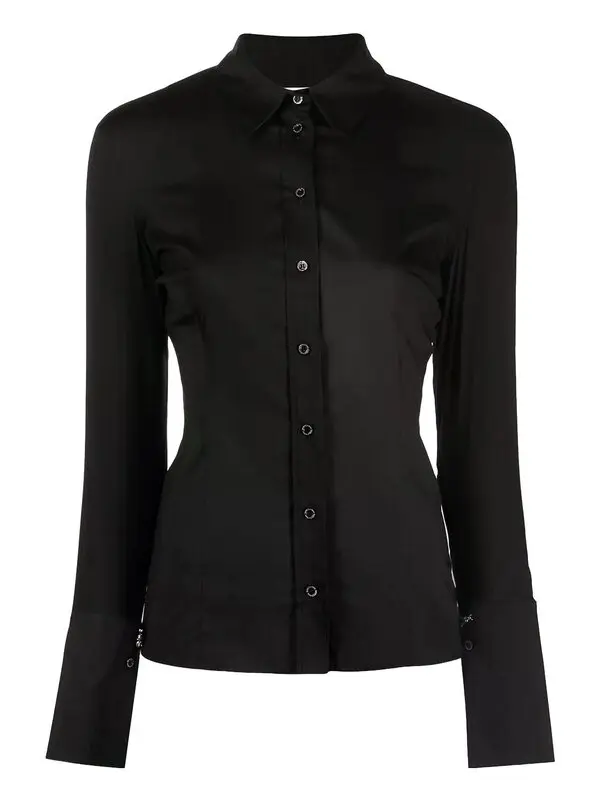 Patrizia Pepe Fitted Buttoned Shirt - Black