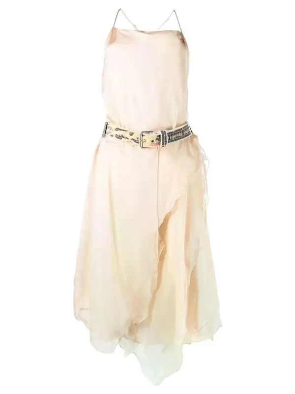 DIESEL® D-claes Asymmetric Silk Dress - Neutrals