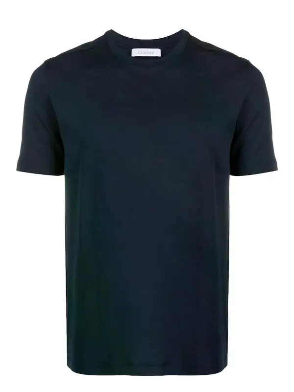 CRUCIANI Crew-neck Fitted T-shirt - Blue