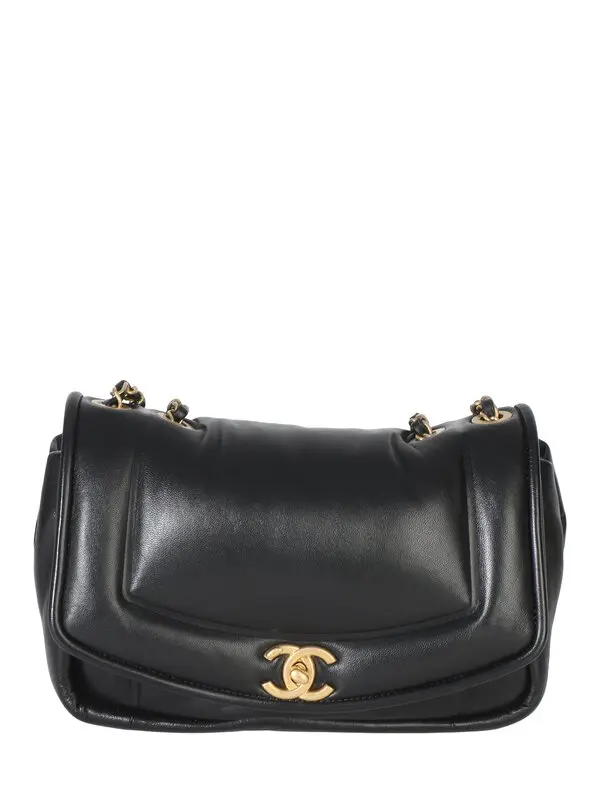 Chanel Lambskin Simply Flap Bag - Black
