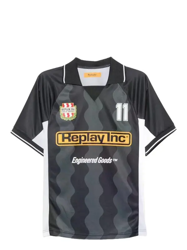 REPLAY Graphic Print T-shirt - Grey