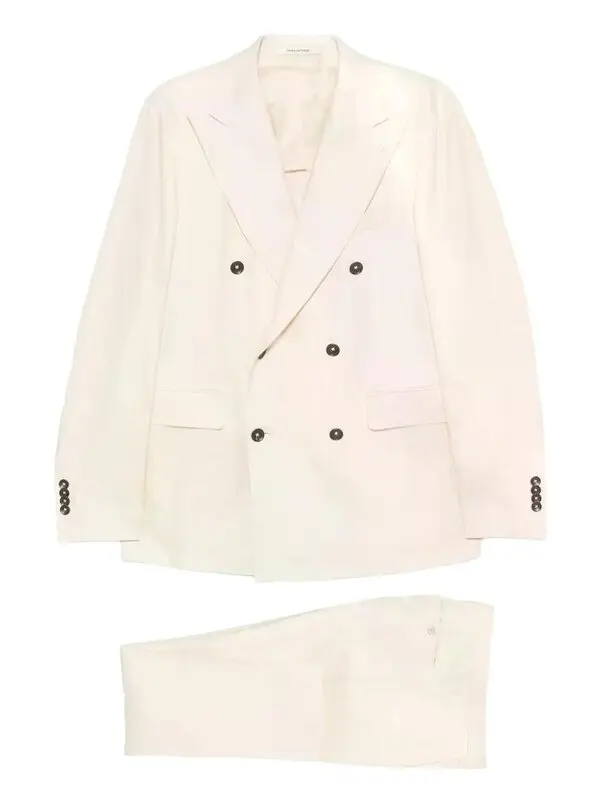 Tagliatore Double-breasted Peak-lapel Suit - Neutrals