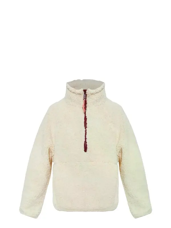 The Upside Harlow Fleece Quarter-zip Pullover - Neutrals