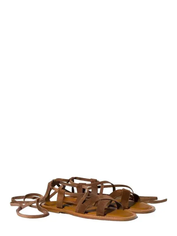 Miu Miu Suede Sandals - Brown