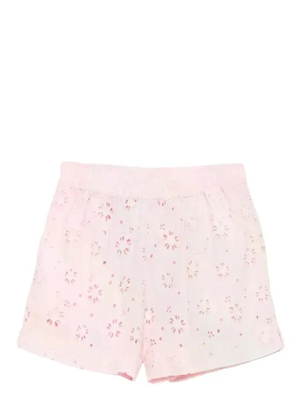 MC2 SAINT BARTH Meave Broderie-anglaise Shorts - Pink