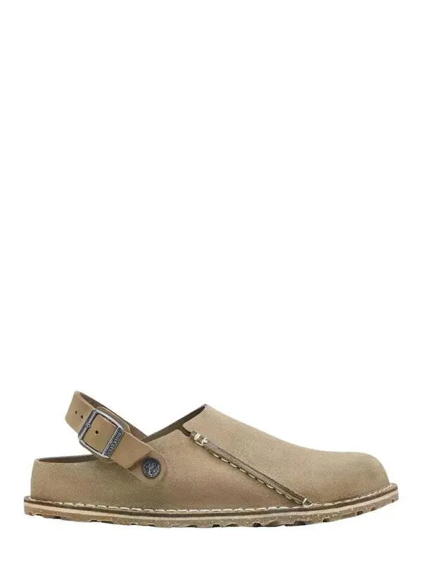 BIRKENSTOCK Lutry Premium Suede Mules - Neutrals