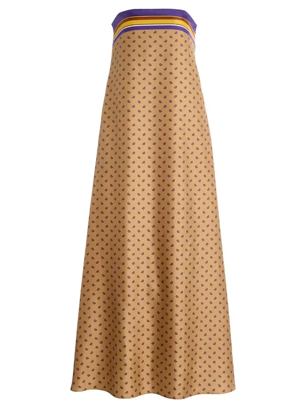 Christopher Esber La Isla Bandana-print Silk-twill Strapless Maxi Dress - Multi