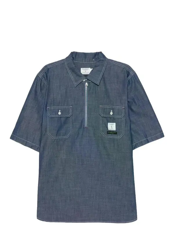 Engineered Garments X Roy Roger's Workwear Chambray Spinnaker Polo Shirt - Blue