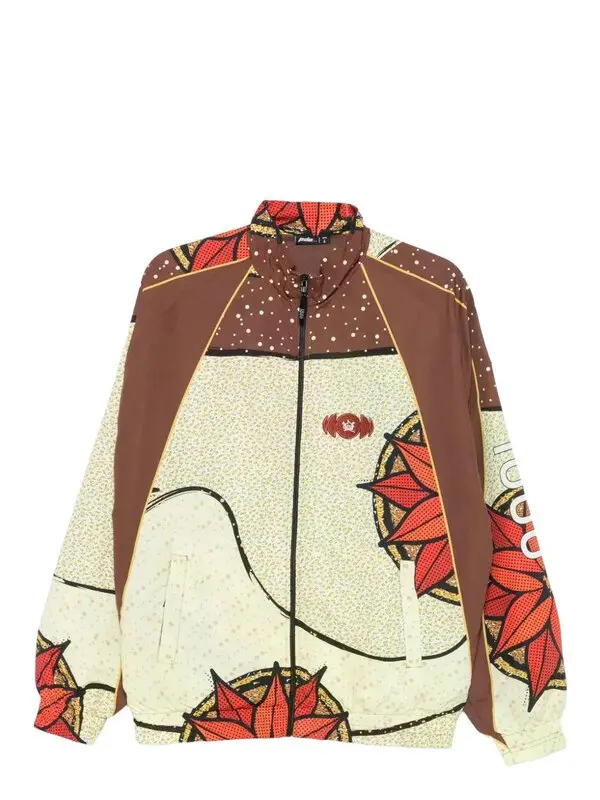 PANTOFOLA D'ORO High-neck Graphic-print Jacket - Neutrals
