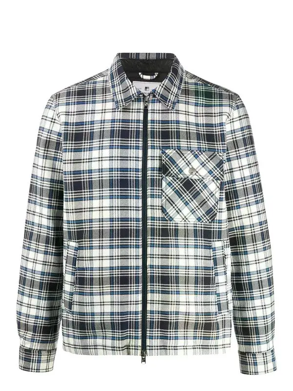 Woolrich Checkered Zip-up Jacket - Blue