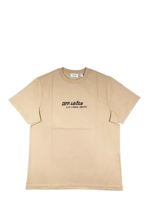 Off-White Cryst Croco Logo-print Slim-fit T-shirt - Neutrals