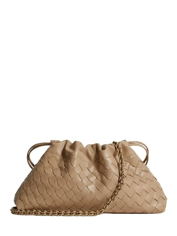 Bottega Veneta Intrecciato Leather Shoulder Bag - Neutral