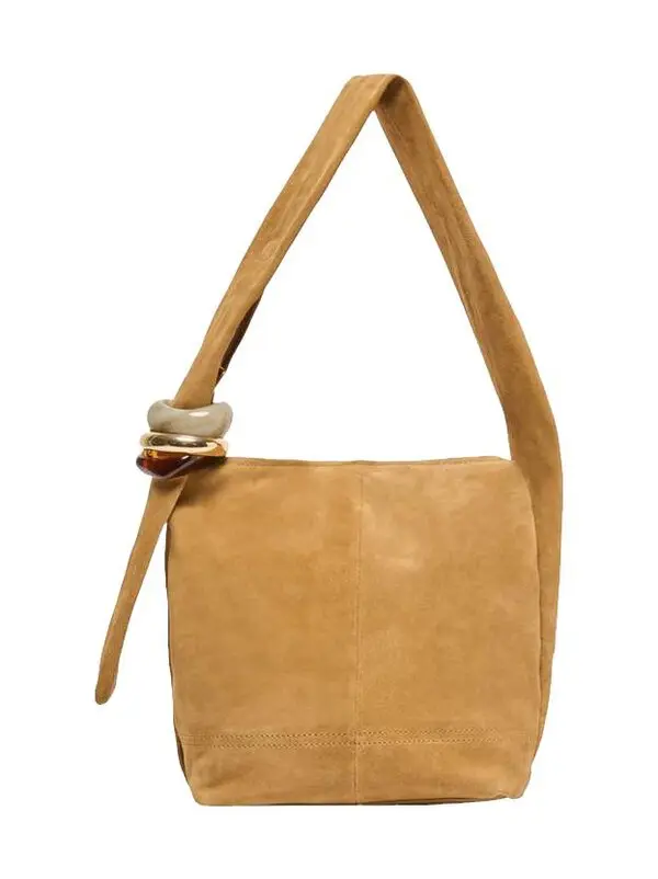 Dolce Vita Kalen Suede Shoulder Bag - Camel