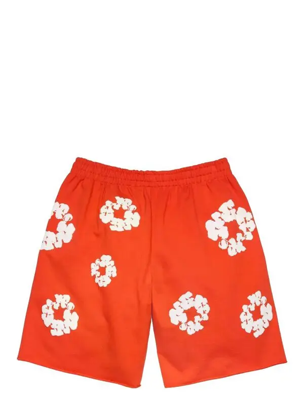 DENIM TEARS Cotton Wreath Shorts - Orange