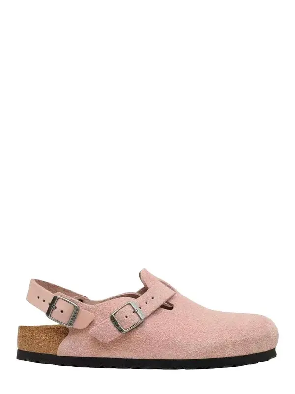 BIRKENSTOCK Tokio Buckle-fastening Suede Mules - Pink