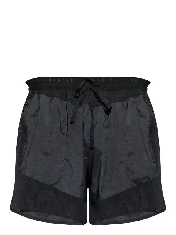 Nike Drawstring-waist Panelled Shorts - Black