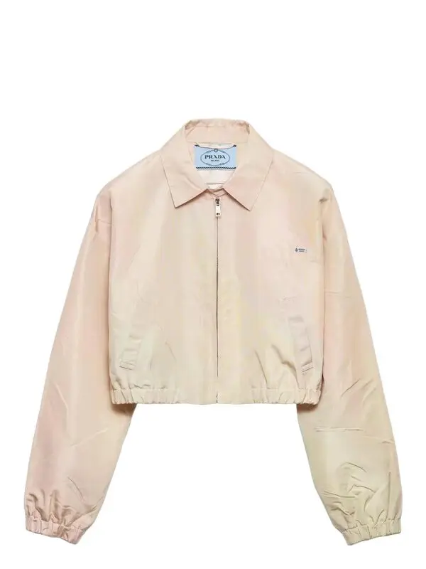 Prada Faille Blouson Jacket - Neutrals