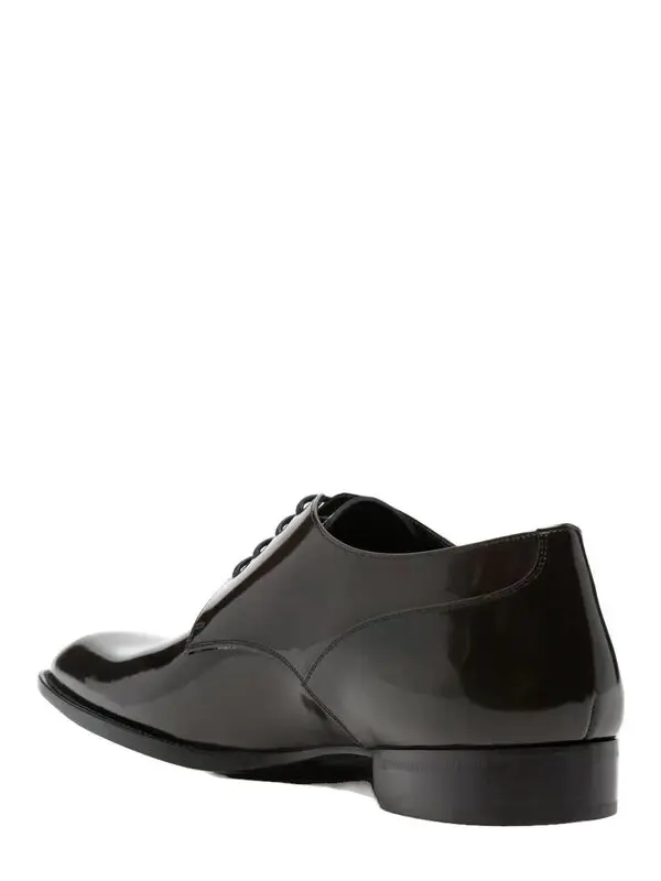 Saint Laurent Leather Derby Shoes - Brown