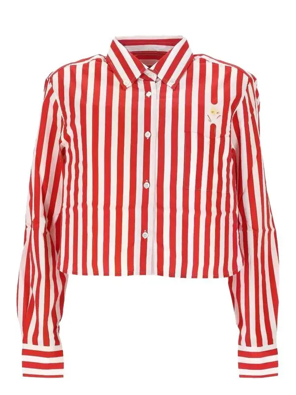 Fiorucci Striped Cotton Shirt - Red