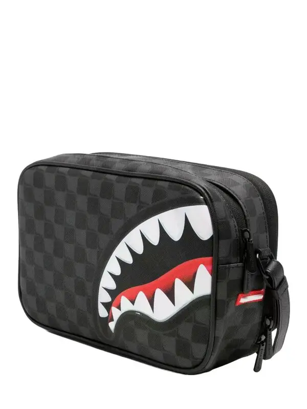 SPRAYGROUND Shark Print Wash Bag - Black
