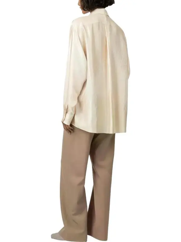 INDRESS Palm Tree Jacquard Shirt - Neutrals