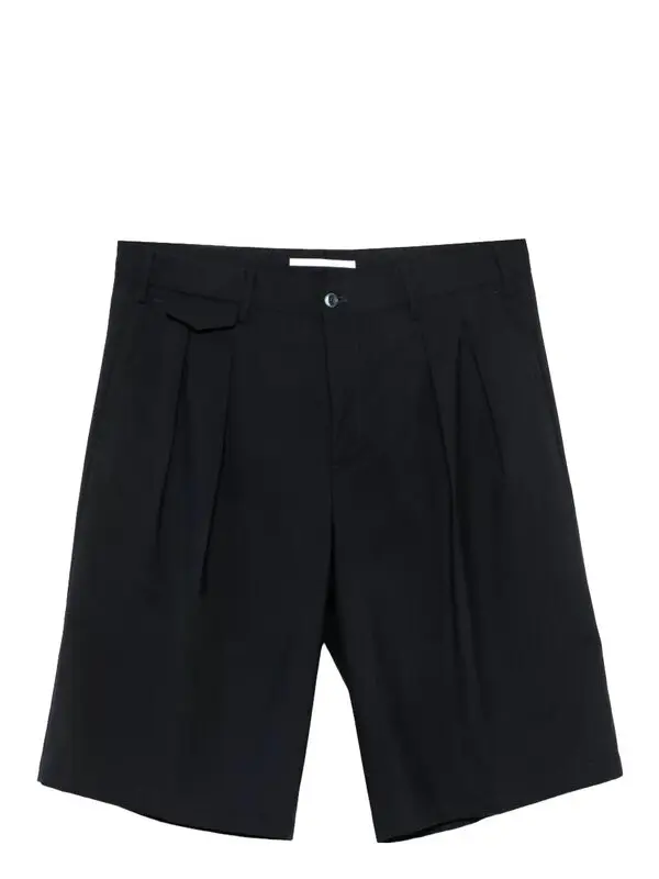 BRIGLIA 1949 Pleated Button Shorts - Blue