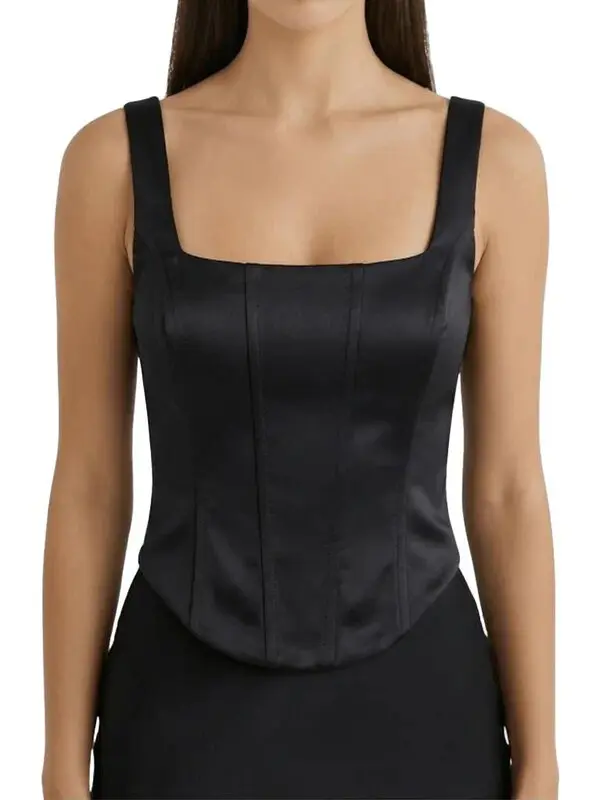 FOREVER & ALWAYS Relactive Wear Ultra Soft Modal Blend Bustier Top - Black