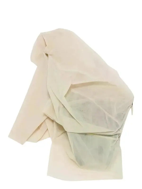 Rick Owens Asymmetric One-shoulder Draped Top - Neutrals
