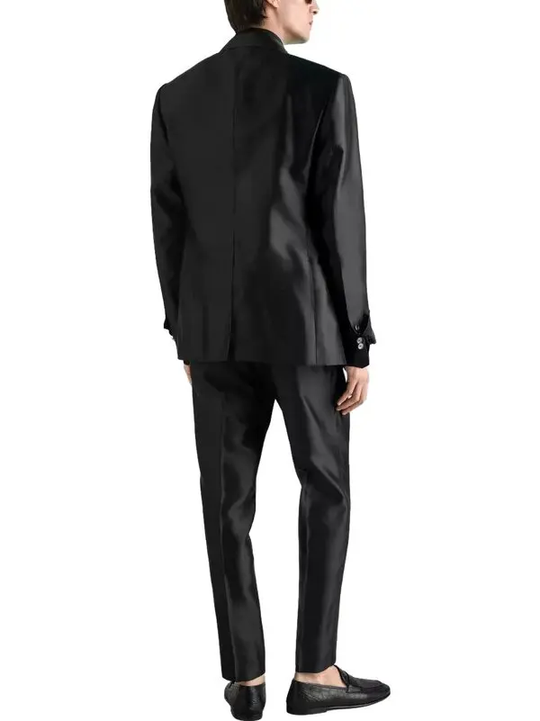 Dolce & Gabbana Sicilia Light Single-breasted Mikado Silk Jacket - Black