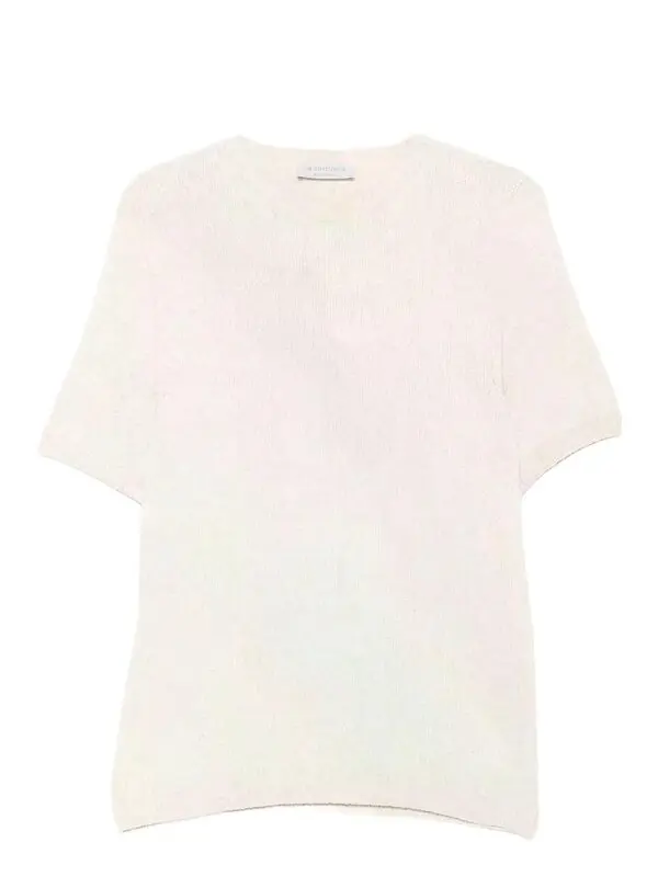 JEORDIE'S Short-sleeve Knitted Sweater - Neutrals