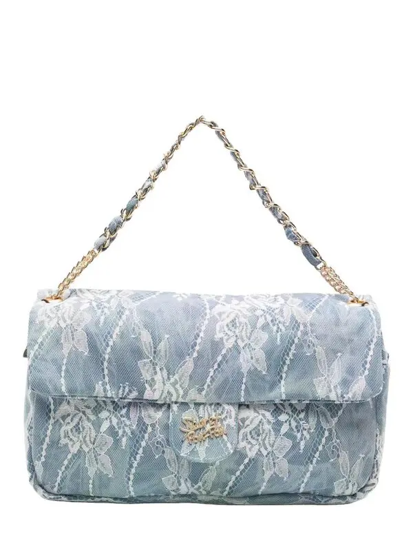 SECRET PON-PON Charlotte Lace-overlay Shoulder Bag - Blue