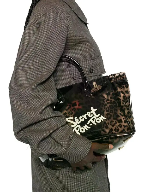 SECRET PON-PON Brigitte Leopard-print Tote Bag - Brown