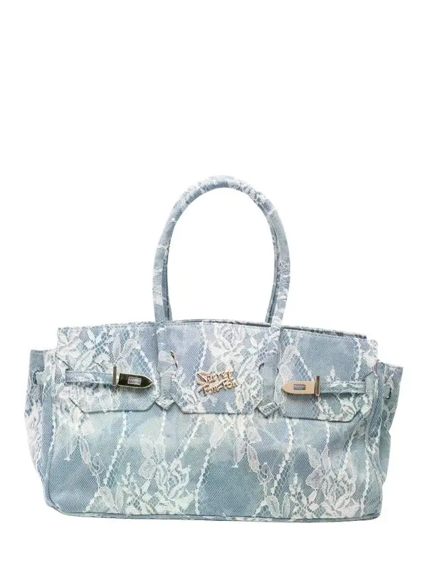 SECRET PON-PON Medium Grace Tote Bag - Blue