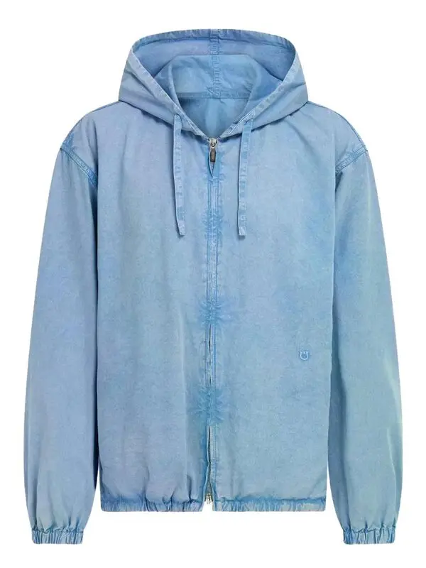 FERRAGAMO Cotton And Silk Blouson Jacket - Blue