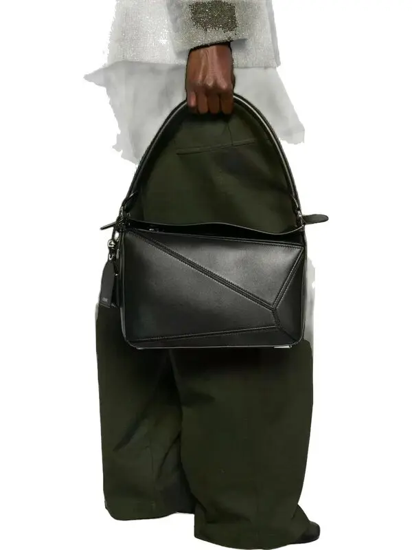 Loewe Medium Puzzle Shoulder Bag - Black