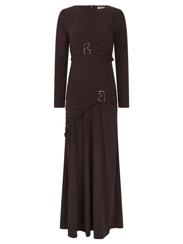 CELESTINE & MAE Chocolate Fondant Jade Maxi Dress - Brown