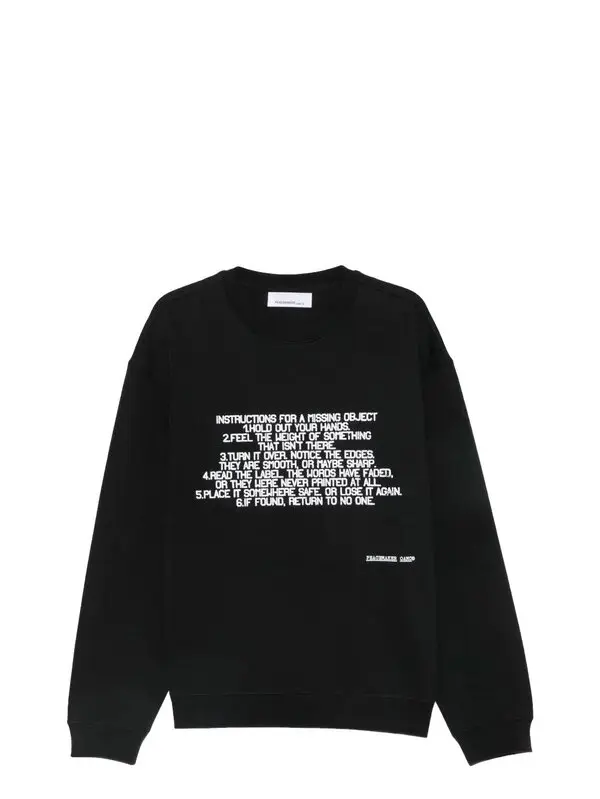 PEACEMAKER OAMC Slogan Print Sweater - Black