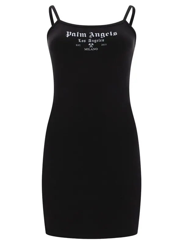 Palm Angels Milan La" Logo Dress - Black