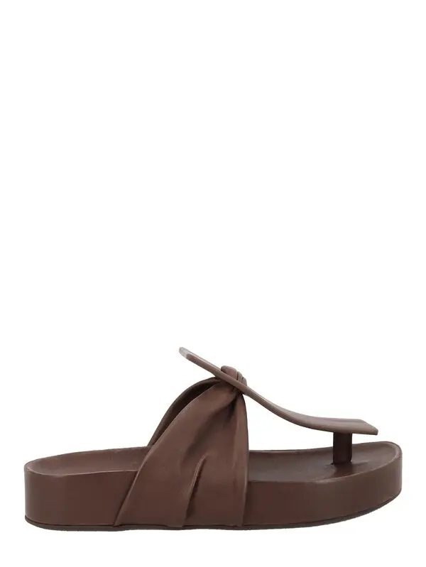 UMA WANG Leather Thong Sandals - Brown