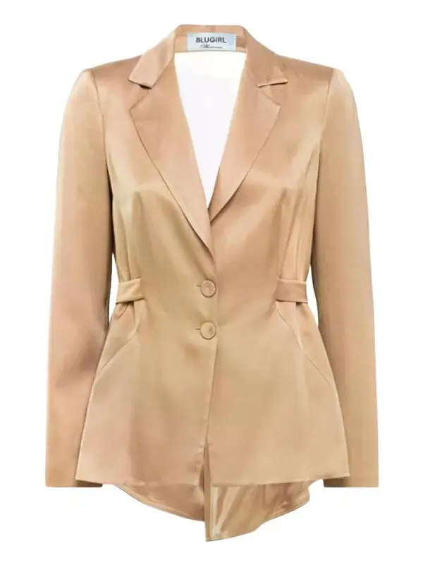 BLUGIRL Belted Cut-out Blazer - Neutrals