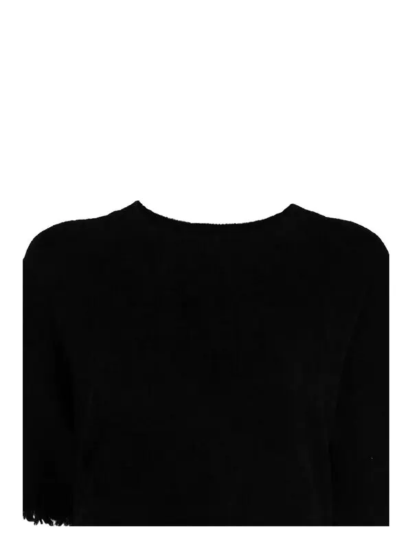 Maria Mcmanus Frayed Crewneck T-shirt - Black