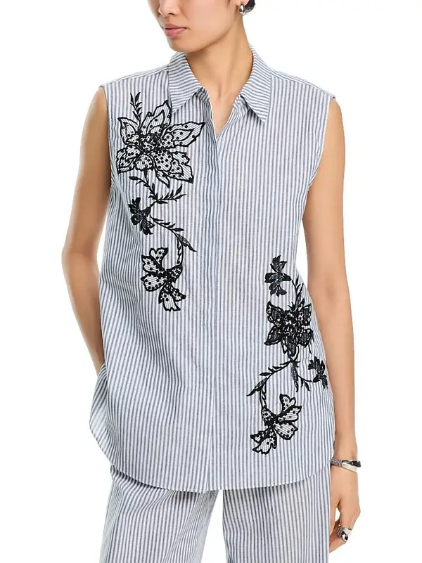 Kobi Halperin Aerin Embroidered Blouse - Black/white