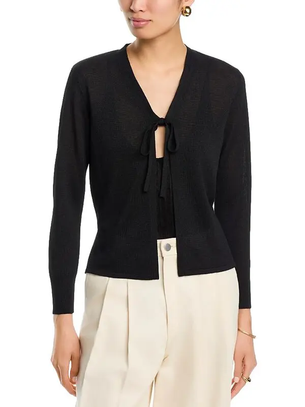 Kobi Halperin Arden Tie-detailed Cardigan - Black