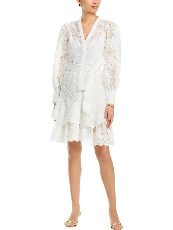 Kobi Halperin Gillian Embroidered Lace Dress - White