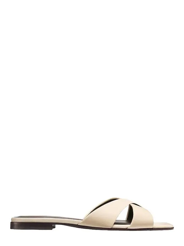 MARGAUX LONNBERG The Selene Flat Sandal - Ivoire Nappa